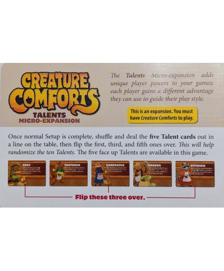 Creature Comforts: Talents Micro-Expansion (English Edition)