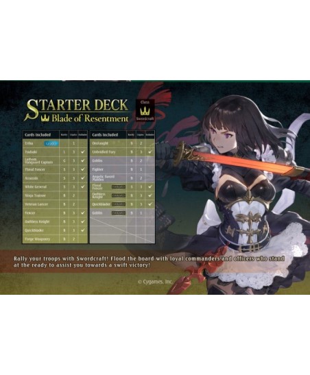 Shadowverse Evolve - Blade Of Resentment Starter Deck