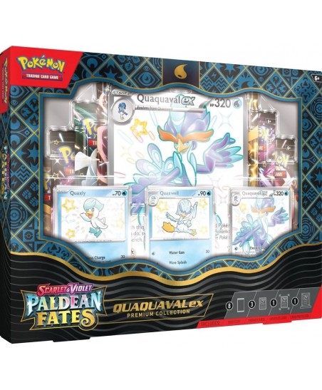 Pokemon TCG: Scarlet & Violet 4.5 Paldean Fates - Quaquaval Ex Premium ...