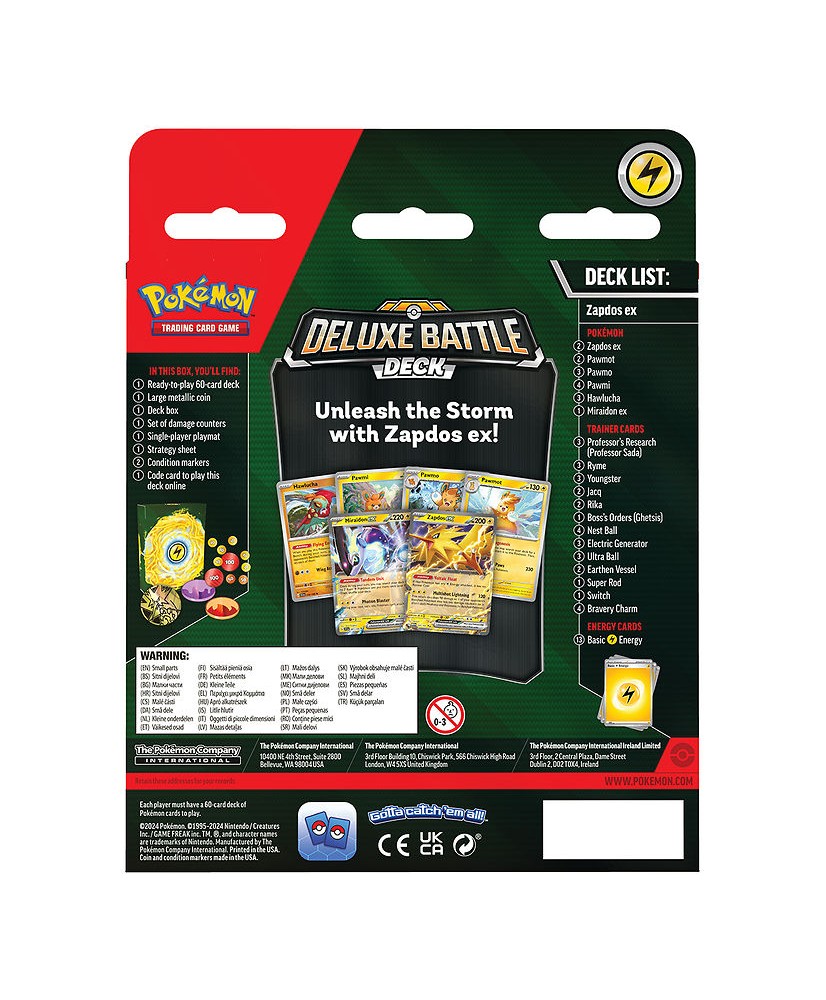 Pokemon Trading Card - Deluxe Battle Deck - Zapdos ex