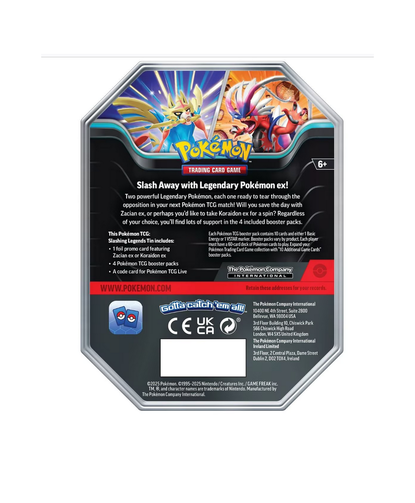 Pokemon TCG: Slashing Legends Tin Koraidon ex