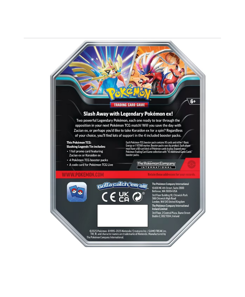 Pokemon TCG: Slashing Legends Tin Zacian ex