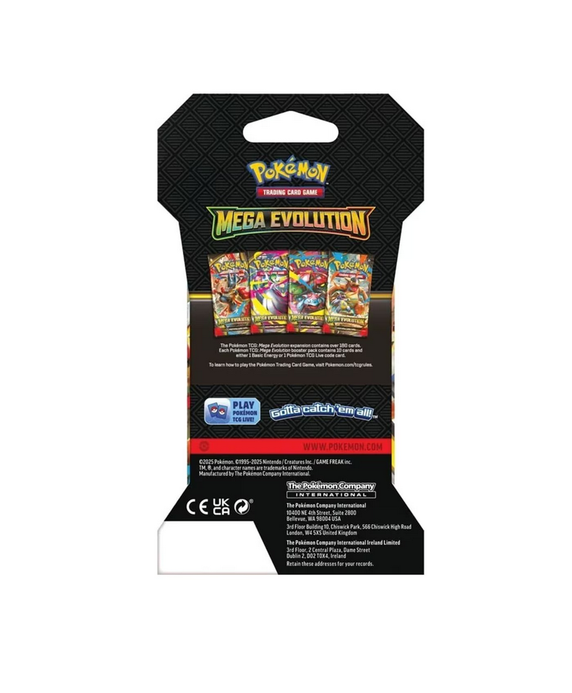 Pokemon TCG: Mega Evolution Sleeved Booster Pack (10 Cards)