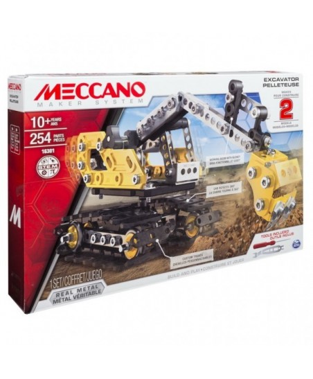 Meccano Kit: 2 in 1 Excavator Buldozer