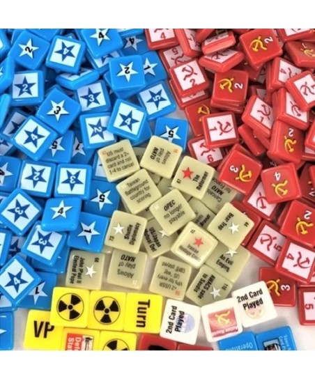Twilight Struggle Deluxe Plastic Pieces (Acrylic Counters)